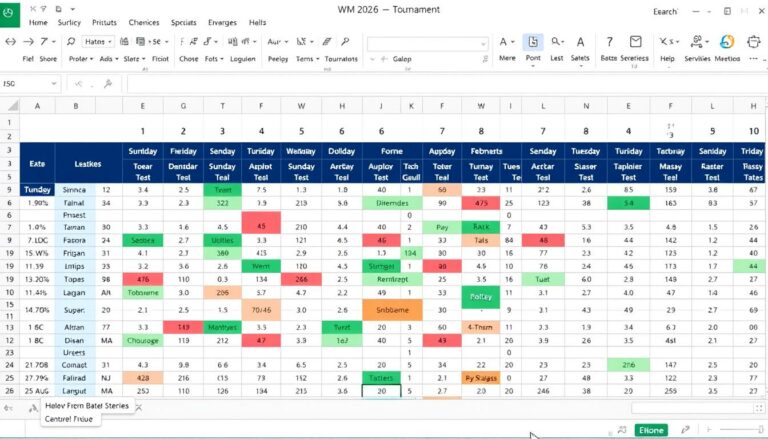 Excel Spielplan WM 2026 Excel Vorlage kostenlos downloaden