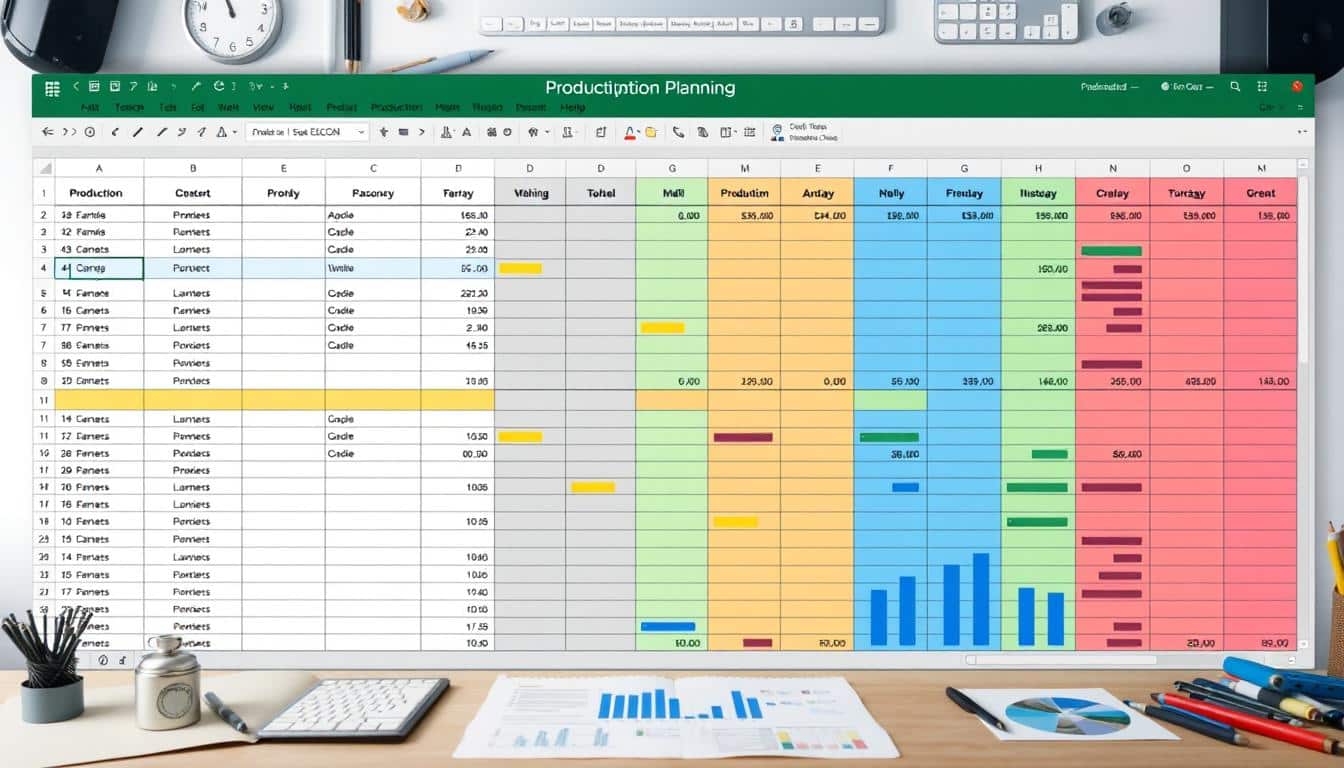 Produktionsplanung Excel Vorlage kostenlos downloaden