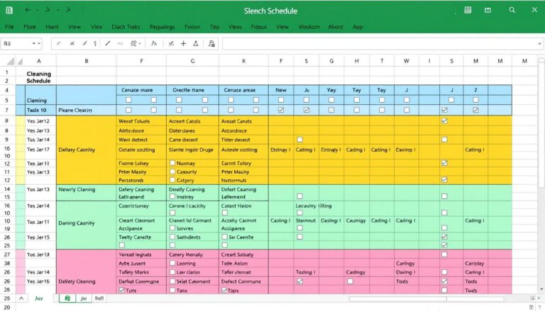 Reinigungsplan Vorlage Excel
