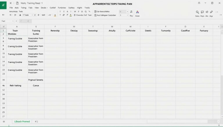 Ausbildungsplan Excel Vorlage kostenlos downloaden