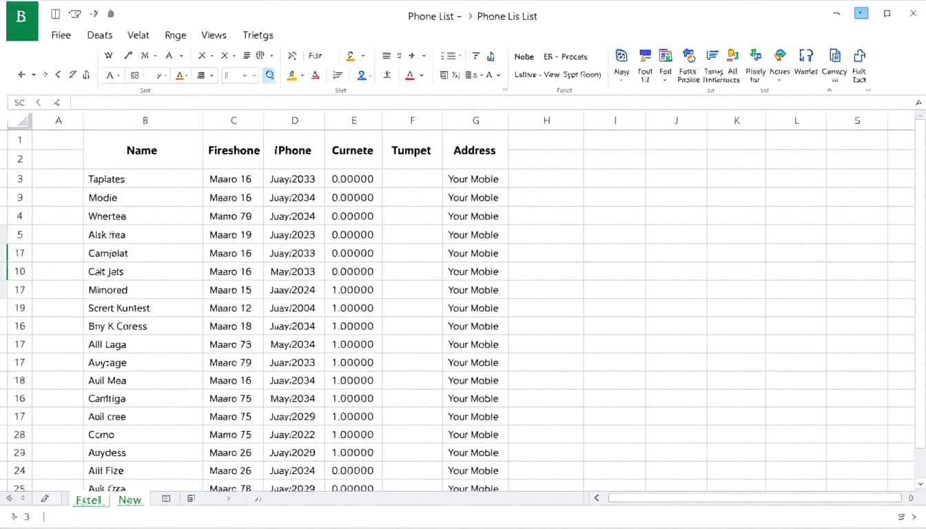 Telefonliste Excel Vorlage kostenlos downloaden
