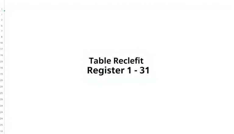 Deckblatt Register 1 31 Excel Vorlage kostenlos downloaden